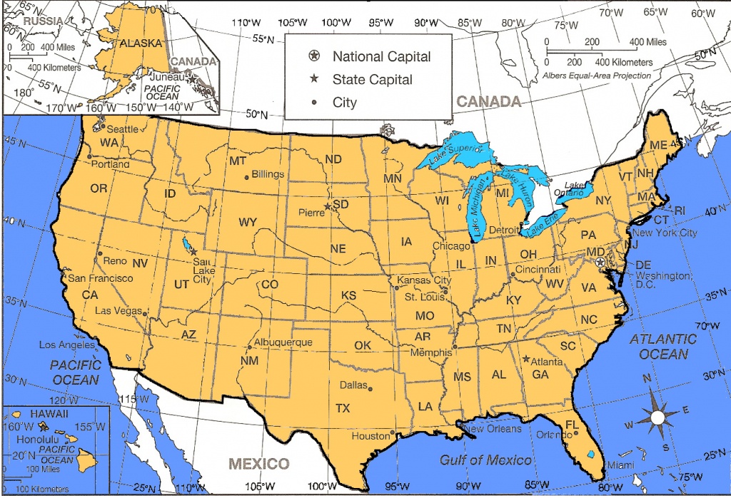 Us Map With Latitude And Longitude Printable Free Printable Maps