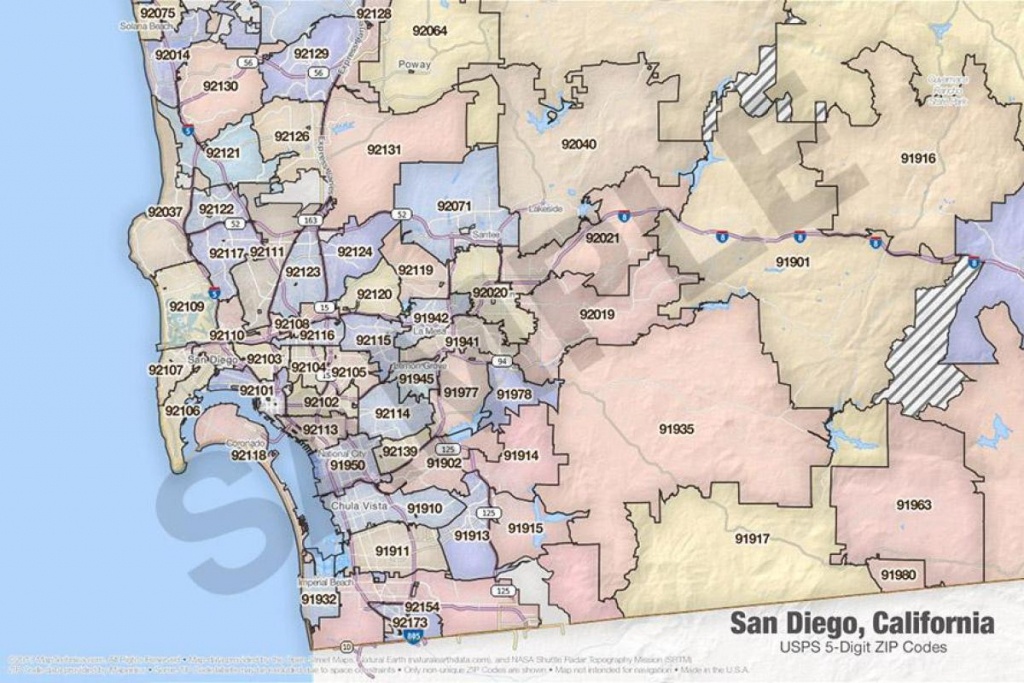 San Diego County Map With Zip Codes San Diego County Map With Zip Codes